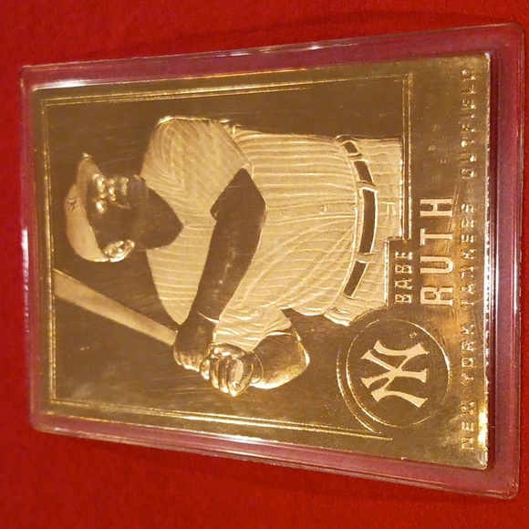 Toys | Babe Ruth 1996 Danbury Mint 22k Gold Foil Encased 3 | Poshmark
